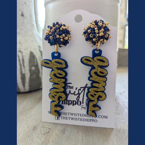 GEMS | Crowns | Cheerleading | Cheer | Dangle Acrylic Handmade Earring ...