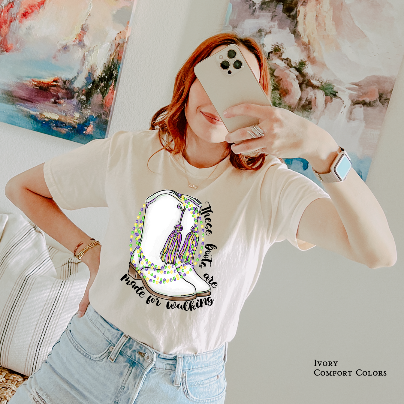 Adult Mardi Gras Marching Boots Shirt – These Boots Are Made for ...