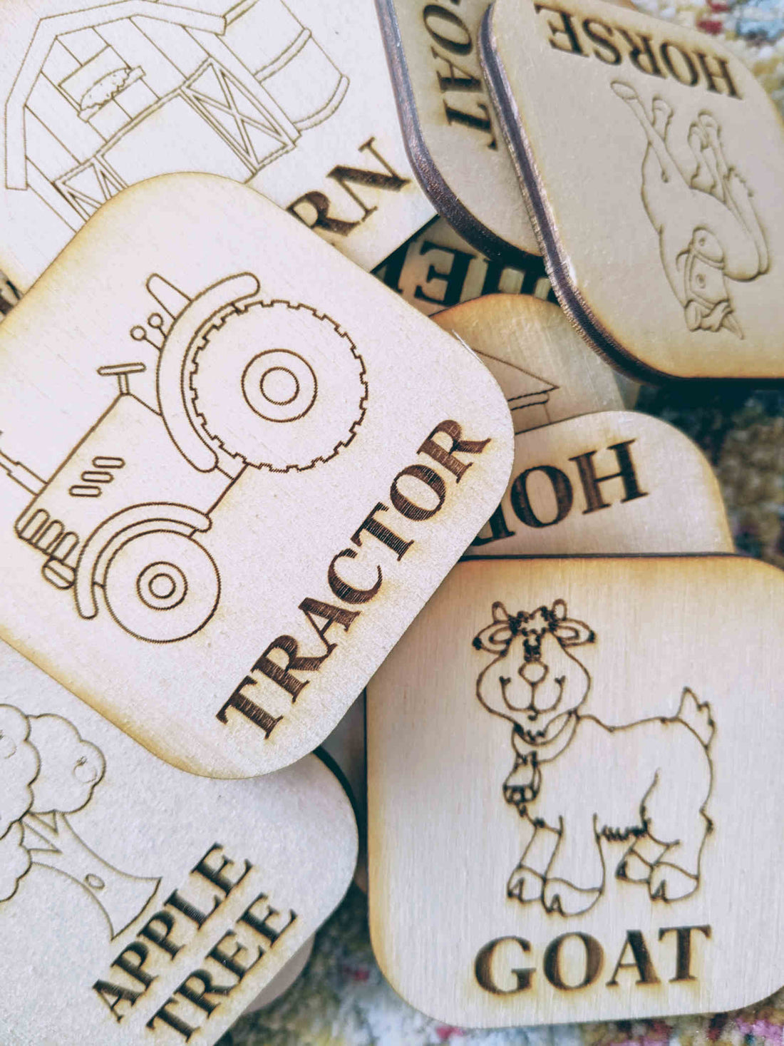 Farm Life - Montessori Memory Match - 24 piece Wooden - Game – The ...